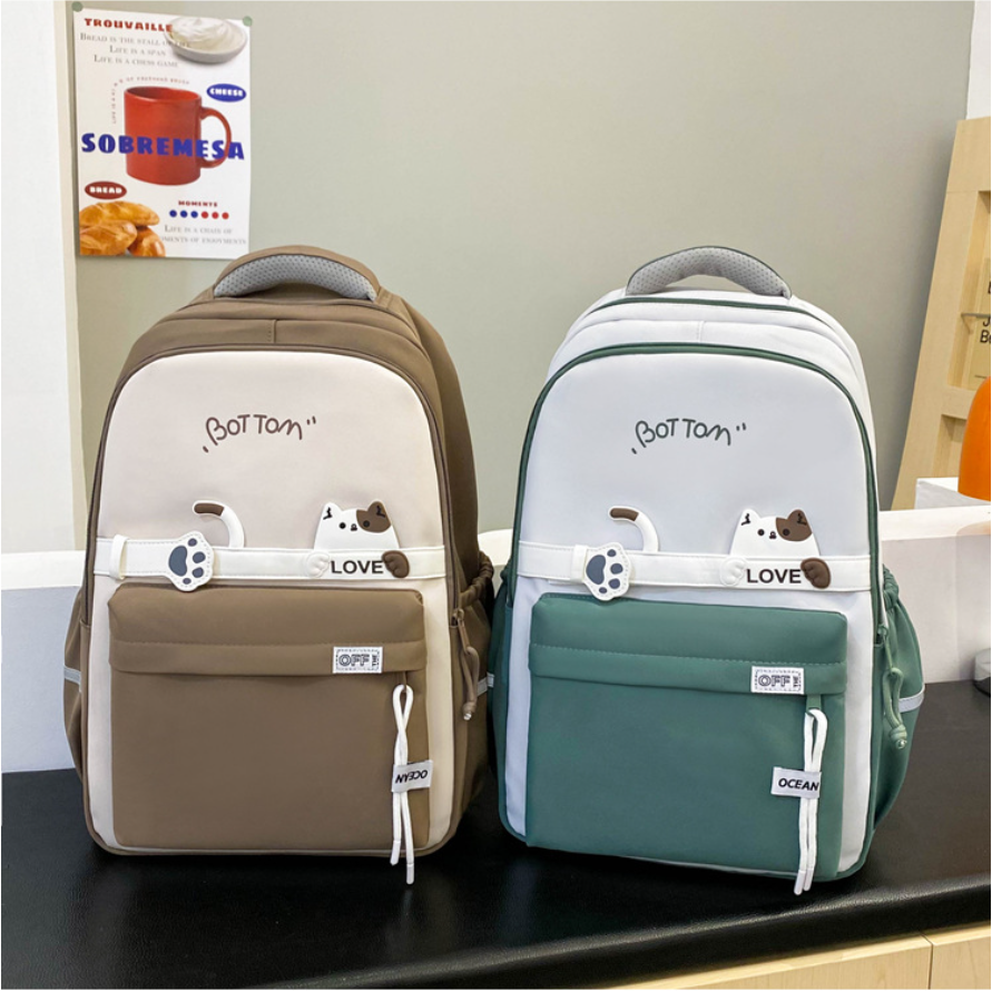 Middle school student bagpack college large capacity school bag laptop ...