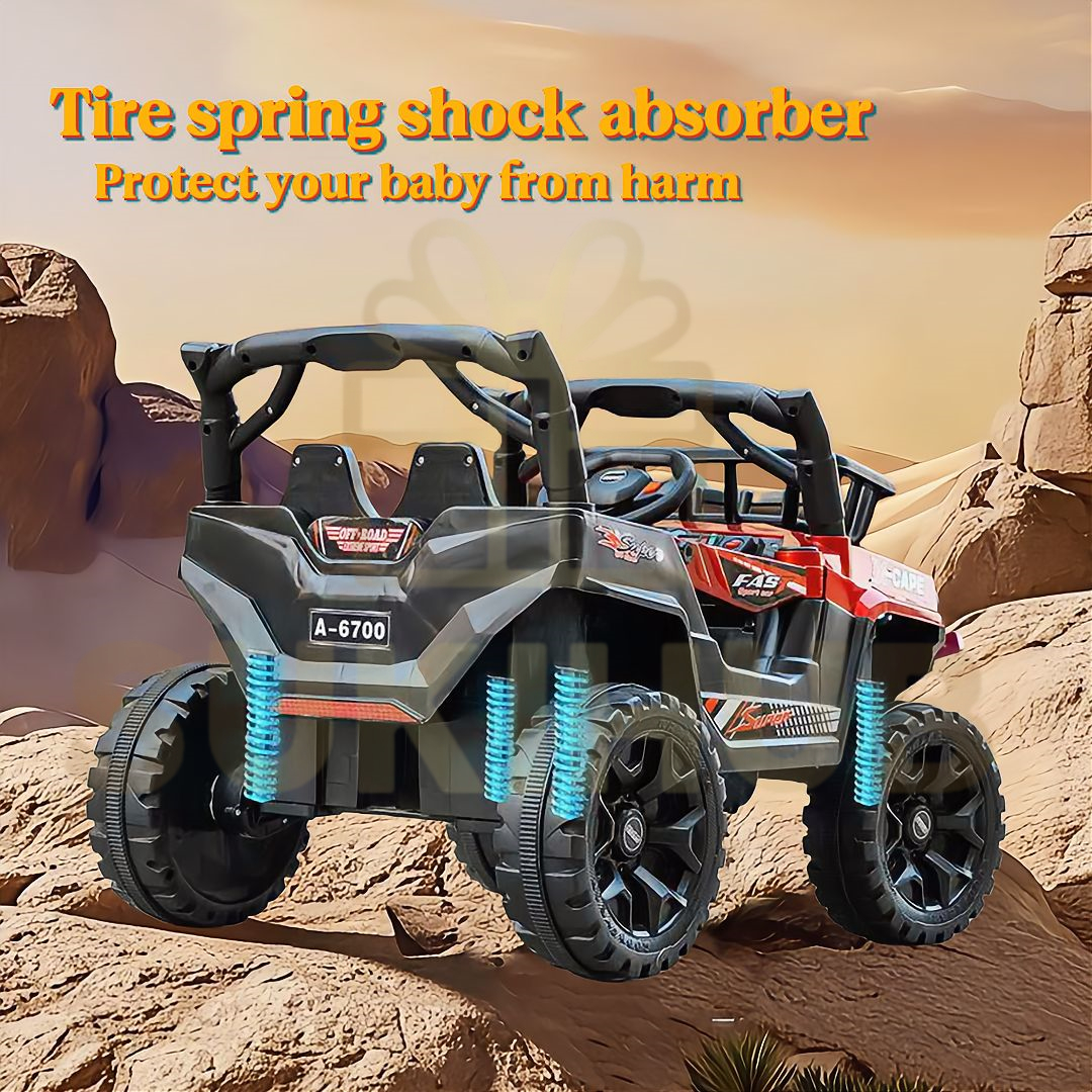 SUKIHUB Kid's Electric Off-Road Toy Car Four-Wheel Remote-Control 1-6 ...