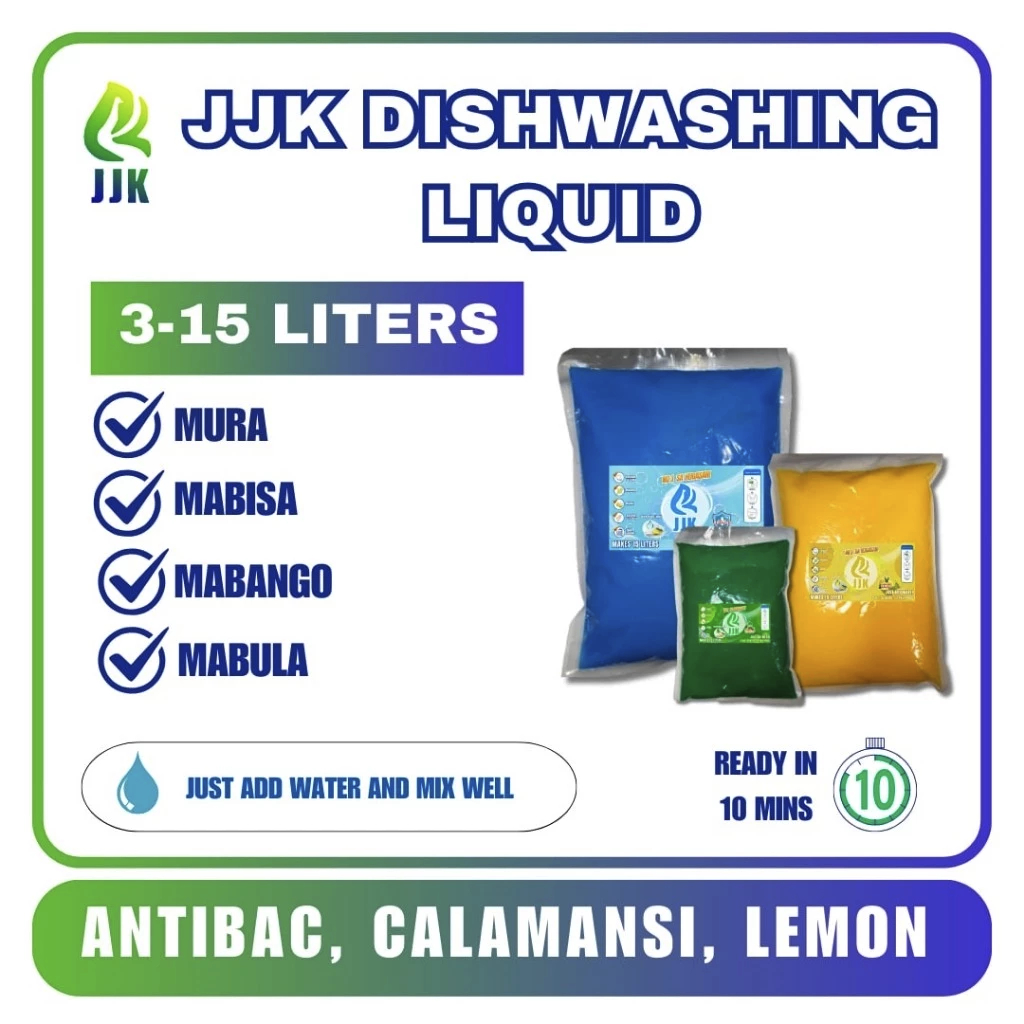 JJK DIY dishwashing LIQUID KIT 3Lto15L Easy Mix formula-calamansi & Lemomn scent Just add water ...