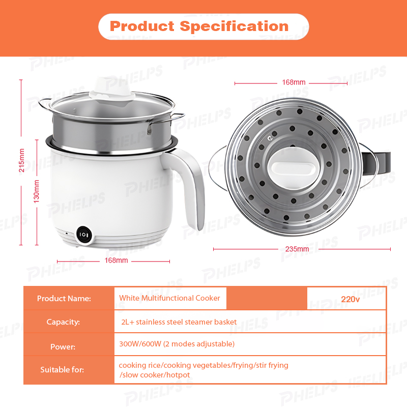 Ssari Mini Rice Cooker With Steamer Small Non Stick Multil Lutuan Ng ...