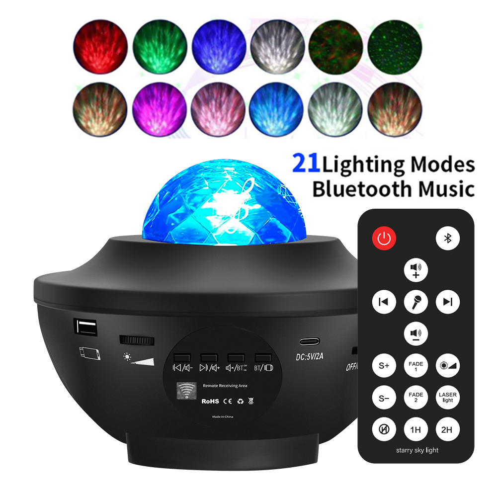 LED Bluetooth Music Sky Projector Galaxy Starry Projector LED Star ...