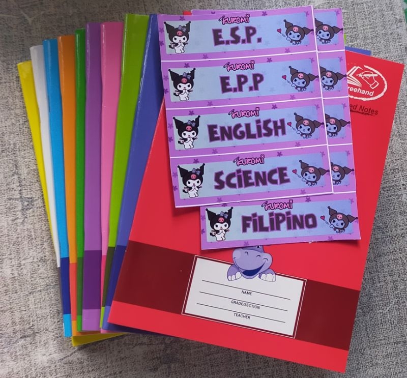 10pcs Assorted Writing Notebook for Grdae 1-3 80 leaves School Supplies ...