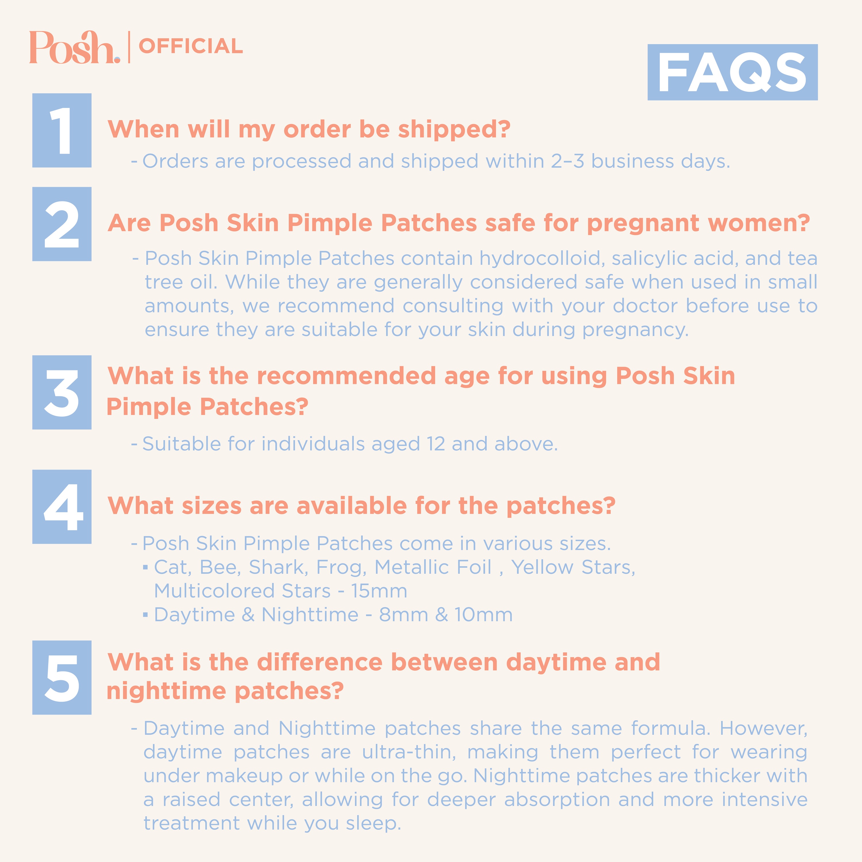 NIGHTTIME Posh Skin Pimple Patch 48pcs Ultra Thin Hydrocolloid Acne ...