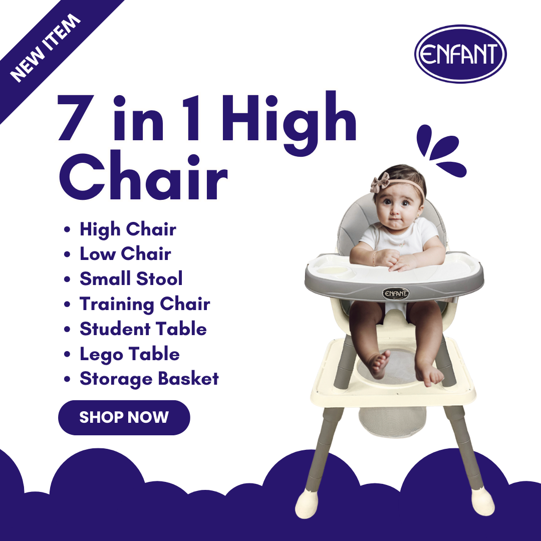 ENFANT BABY HIGH CHAIR 7 IN 1 | Shopee Philippines