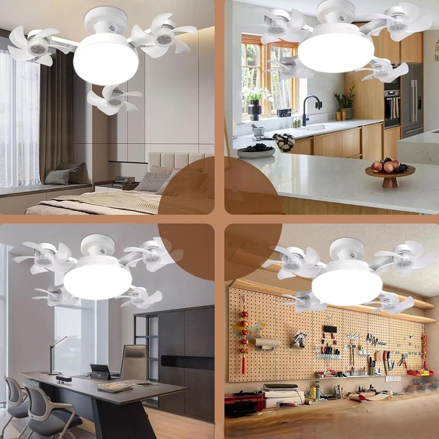 Drone fan light, 4 fan with lights, Energy Saving Ceiling fan with ...