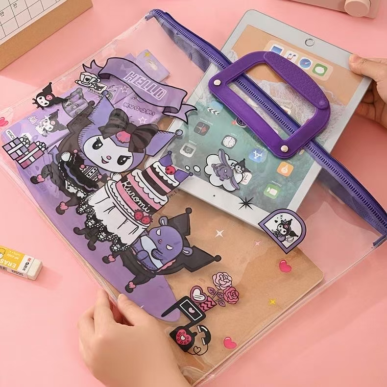 Transparent long size Cartoon Envelope With Handle envelope with zipper ...
