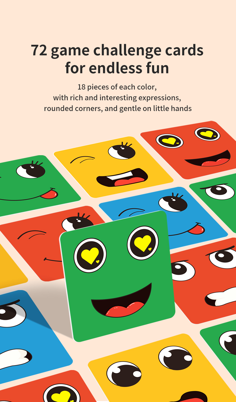 Timi 72pcs Cards Wooden Face Changing Educational Magic Cube Building ...