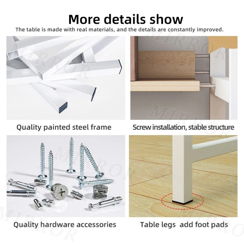 White 120x60cm Computer Table office desk Home student Furniture Wood ...