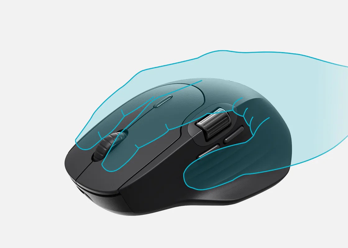 Rapoo MT560 Multi-Mode Wireless Ergonomic Optical Mouse | Shopee ...