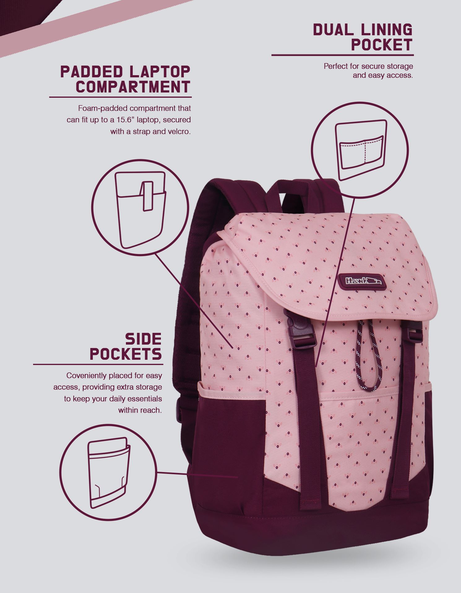 Hawk 5971 LARGE Monoflap Backpack | Shopee Philippines