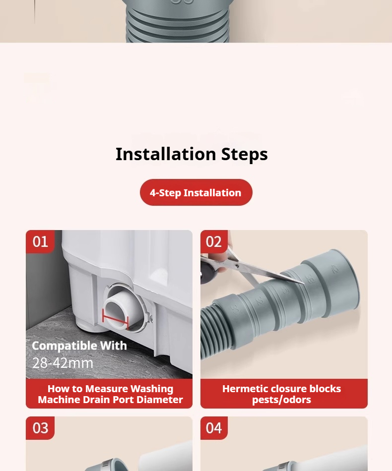 Washing Machine Hose Washing Machine Hose Extension Flexible Drain Pipe ...