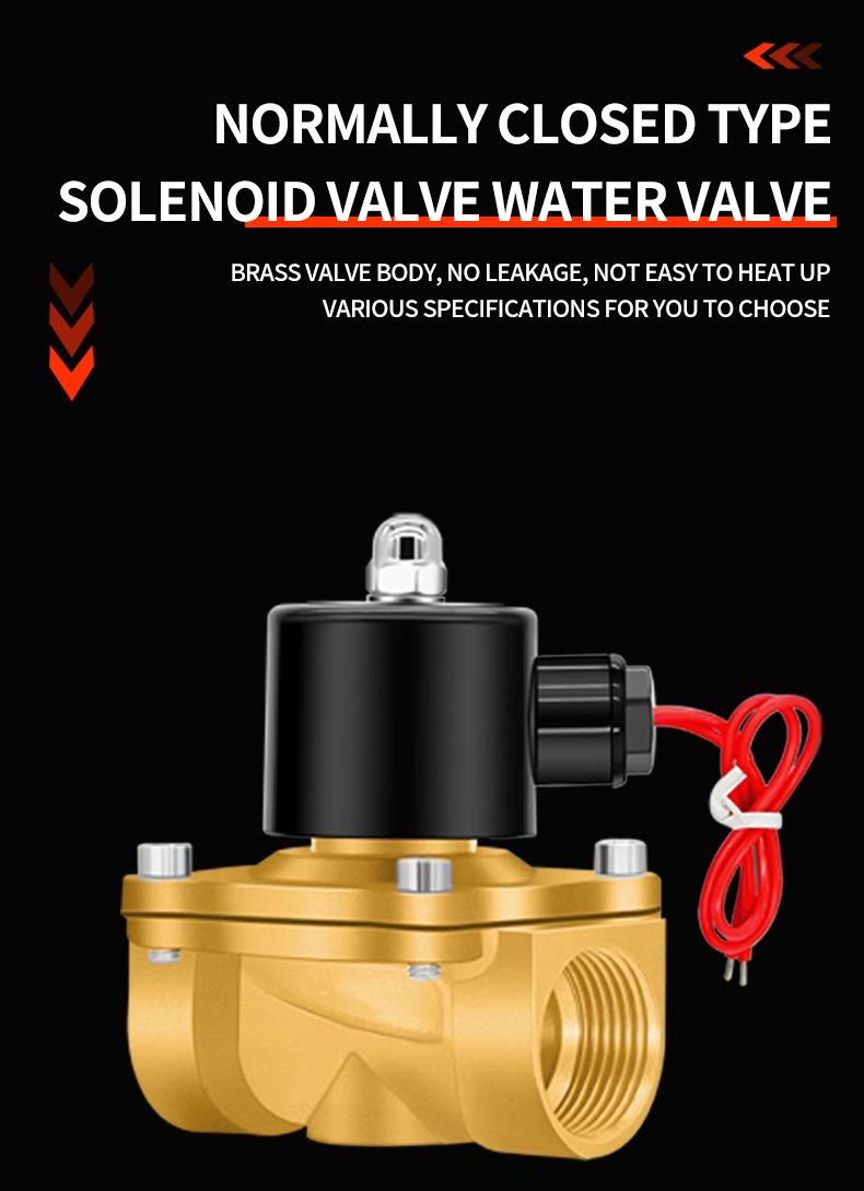 two way electric solenoid valve normally closed 220v 12v 24v 110v 1/4 3/8 1/2 3/4 for water air ...