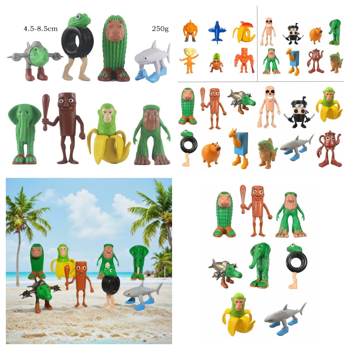 16pcs Tung Tung Tung Sahur Action Figure Collections Tralalero Tralala ...