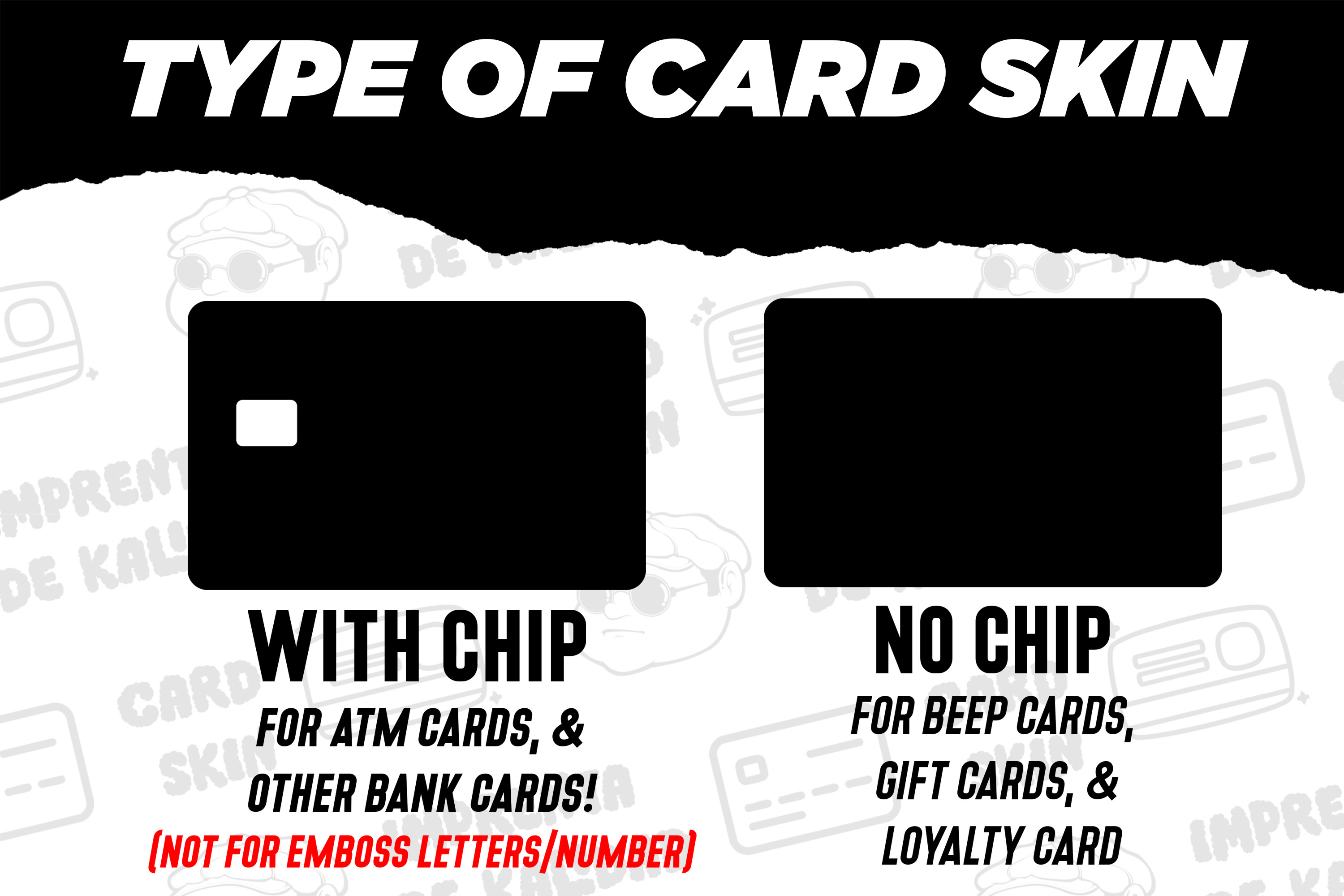 BLACK BANK CARD Sticker Vinyl Debit/ATM/beep card sticker skin | Shopee ...