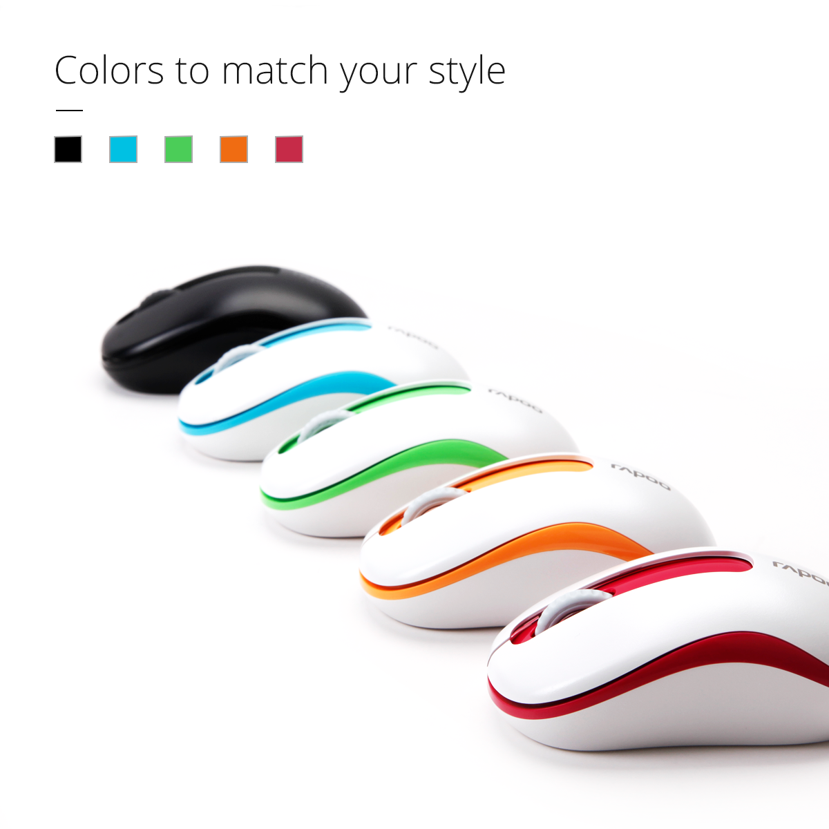 Rapoo M216 Wireless Mouse 2.4G Optical Entry Level Mice for Laptop Computer accessories（black ...