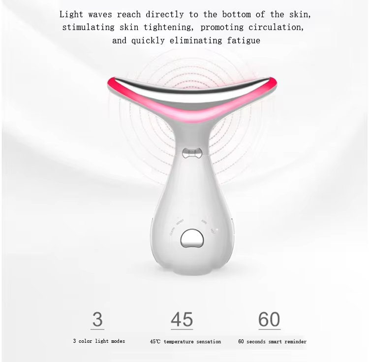 Handheld Face and Neck Lifting Massager LED Phototherapy Skin Firming ...