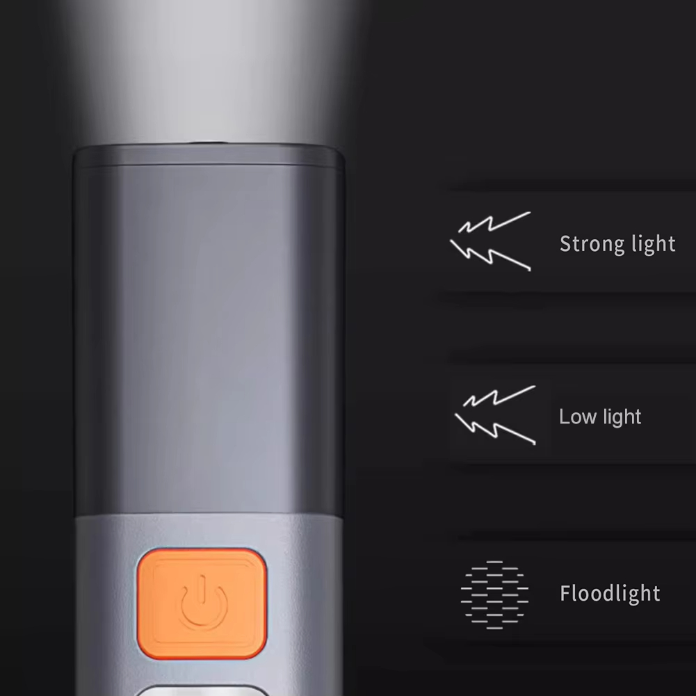 Mini Portable LED Torch USB Charging Ultra Bright Flashlight 800mAh ...