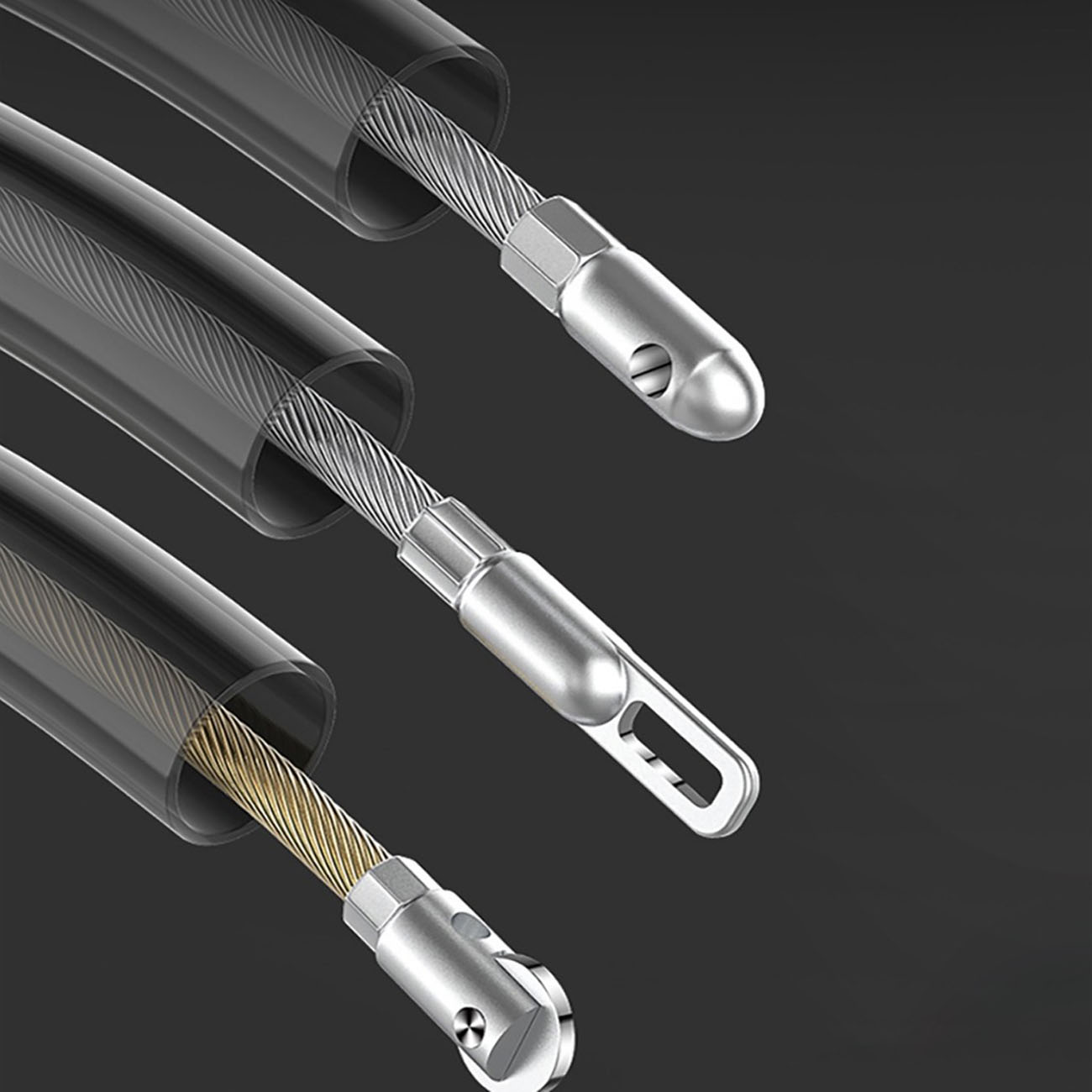 10-20m Electrician Conduit Ducting Cable Puller Pushing Steel Rope Line ...