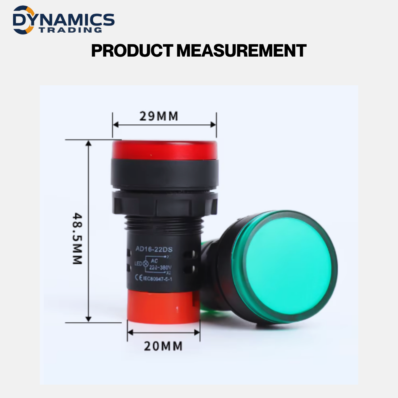 Pilot Light Pilot Lamp Indicator Light Brand: GH 22MM 220V LED Colors ...