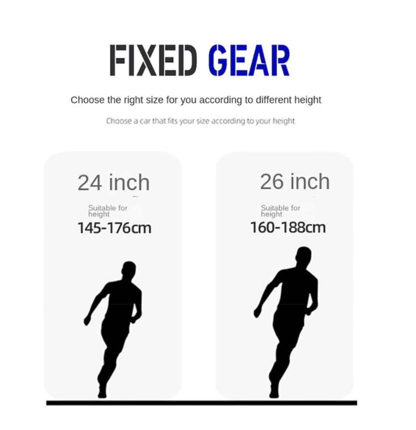 LUANDA Fixie Bike Road Bike Adult Bike Fixed Gear Bike 7-speed 700 ...