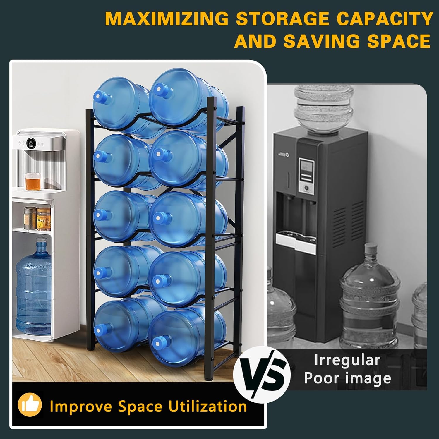 Water Rack 3/4/5 Layer Stainless Steel Heavy Duty Detachable Water ...
