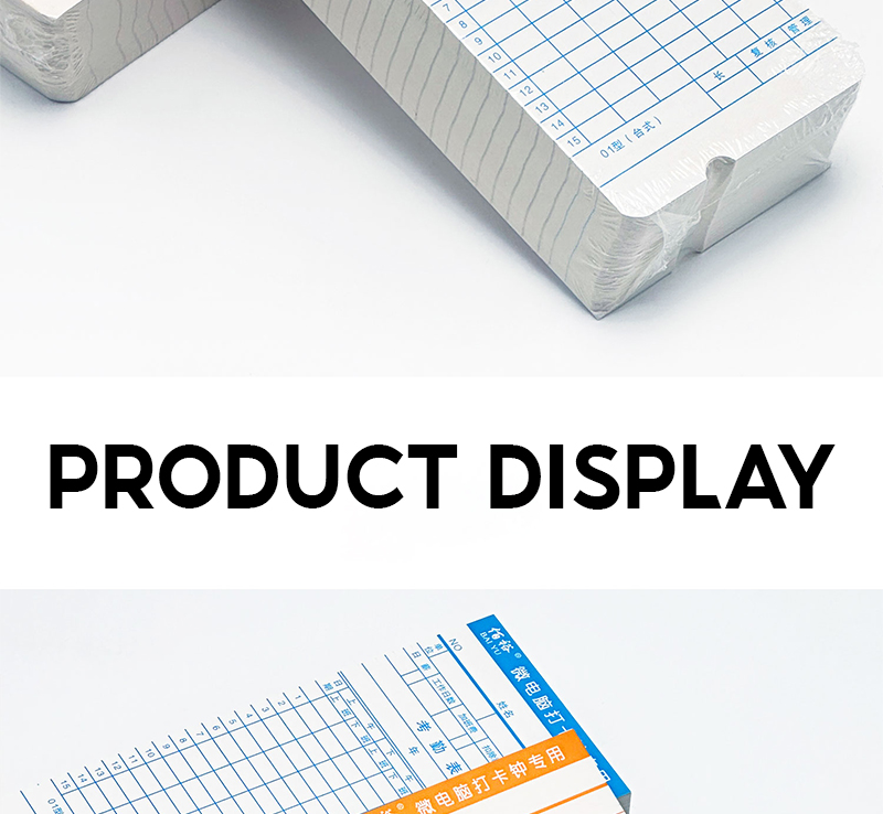 100pcs/ Pack Time Cards Timecards Monthly 2-sided for Employee ...