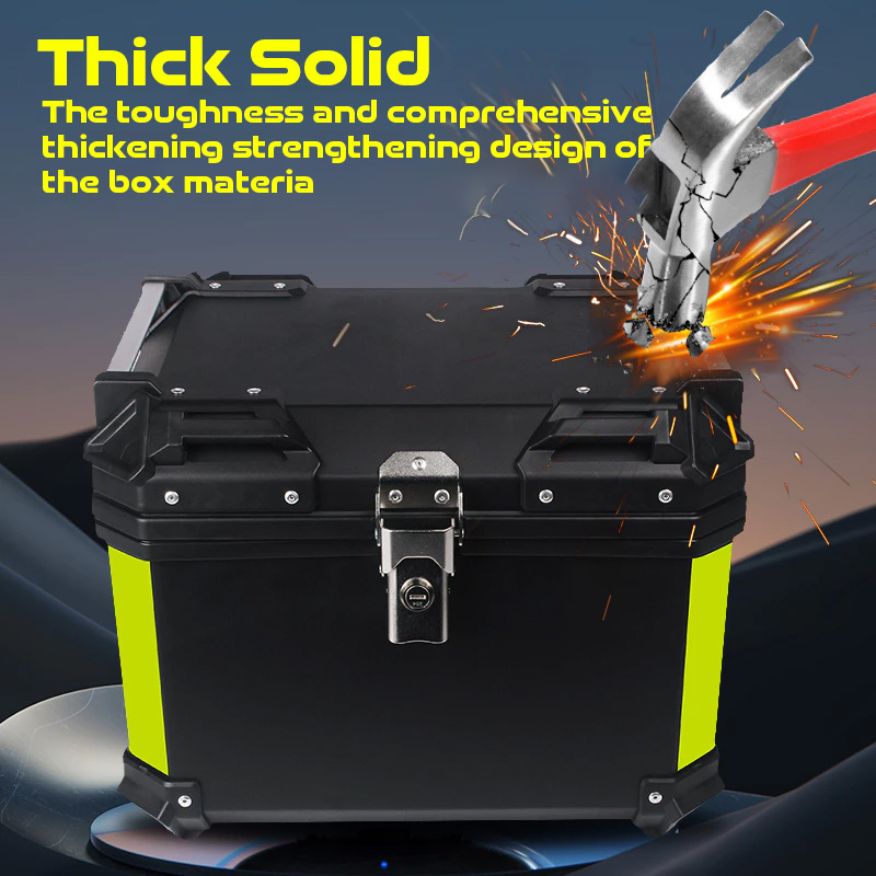 Top box for motorcycle alloy top box 45 liters large-capacity trunk PP ...