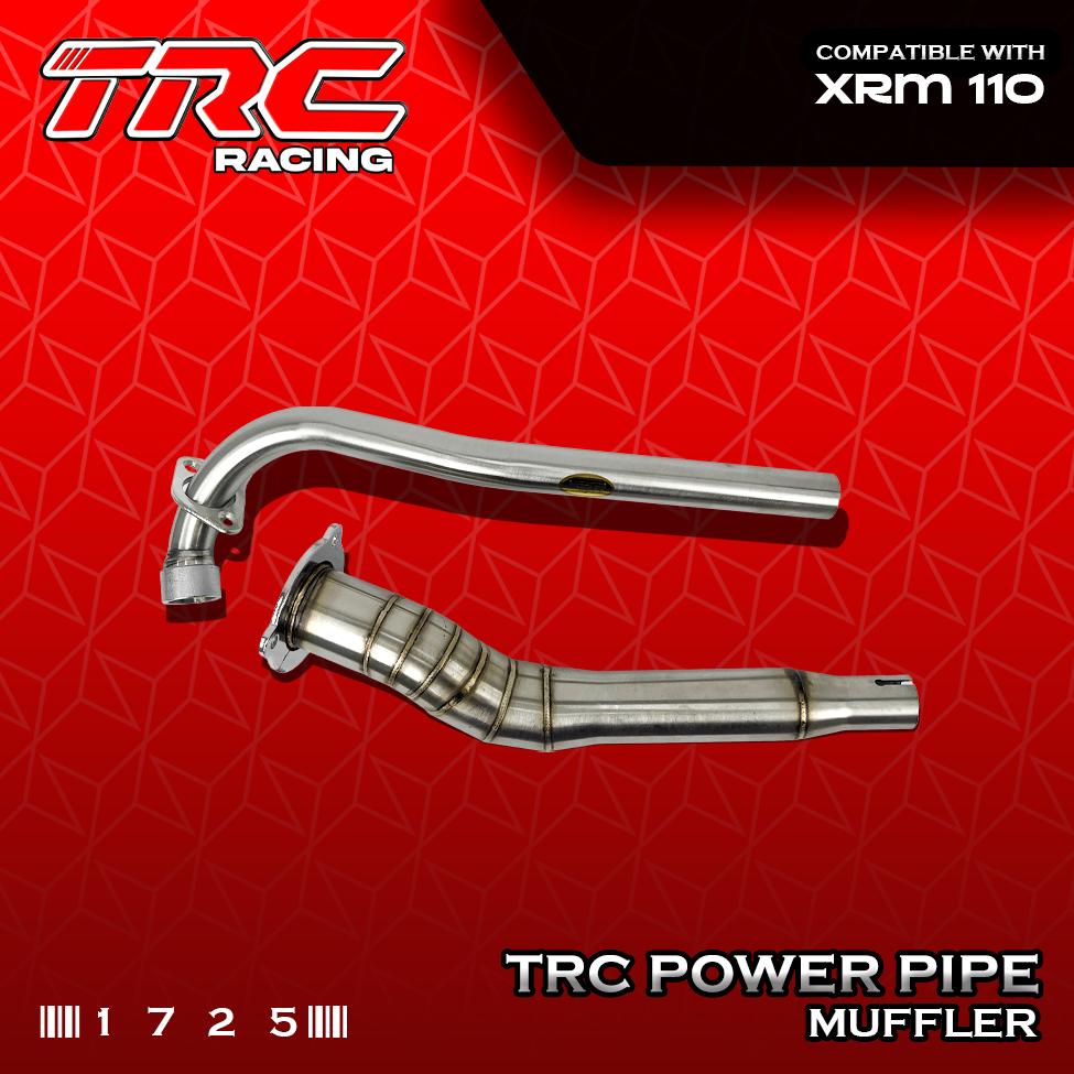 TRC Racing Power Pipe Honda XRM 110 Muffler Exhaust with Removable ...
