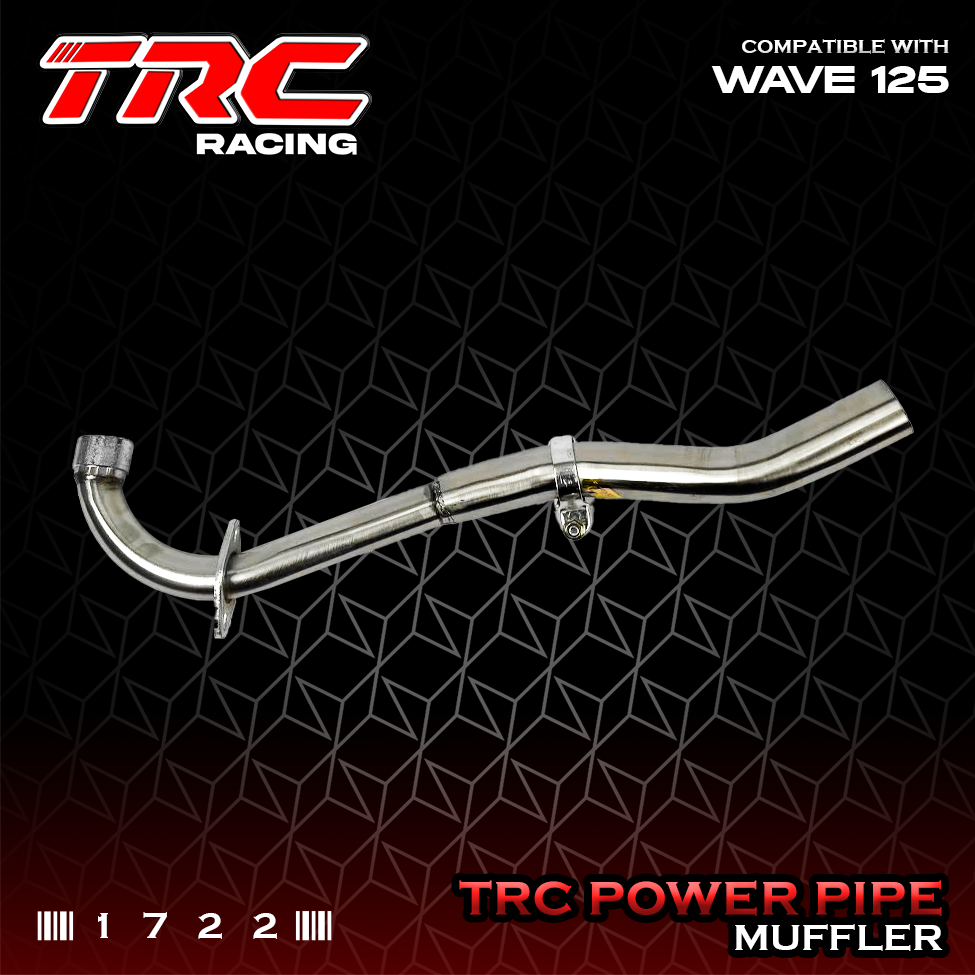 TRC Racing Wave 125 Stock Power Pipe Muffler Exhaust with Removable ...
