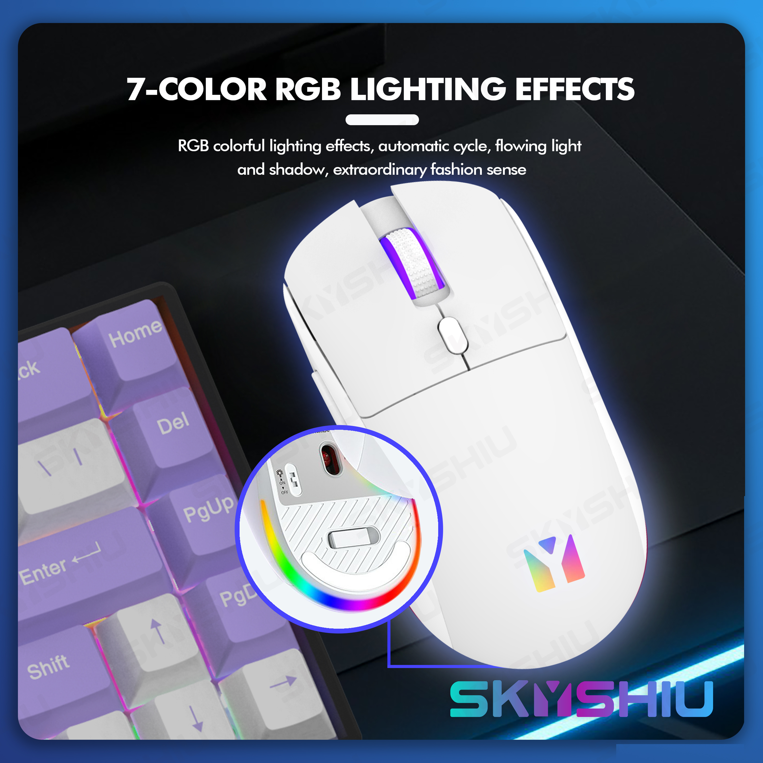 SKYSHIU M2 Mouse Wireless Mouse Mute Bluetooth Lightweight Gaming mouse ...