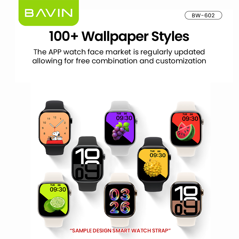 BAVIN BW602 Smart Watch 2" HD Display w/ GPT AI & GPS Map Health ...