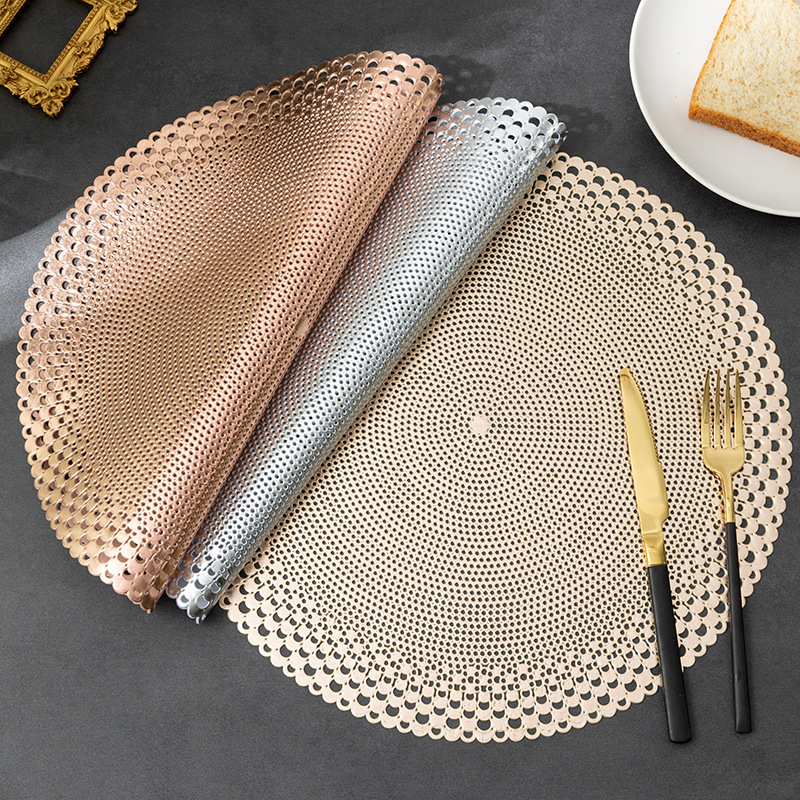 2pcs Place Mat For Dining Table PVC Heat Insulation Table Mat Hollow ...