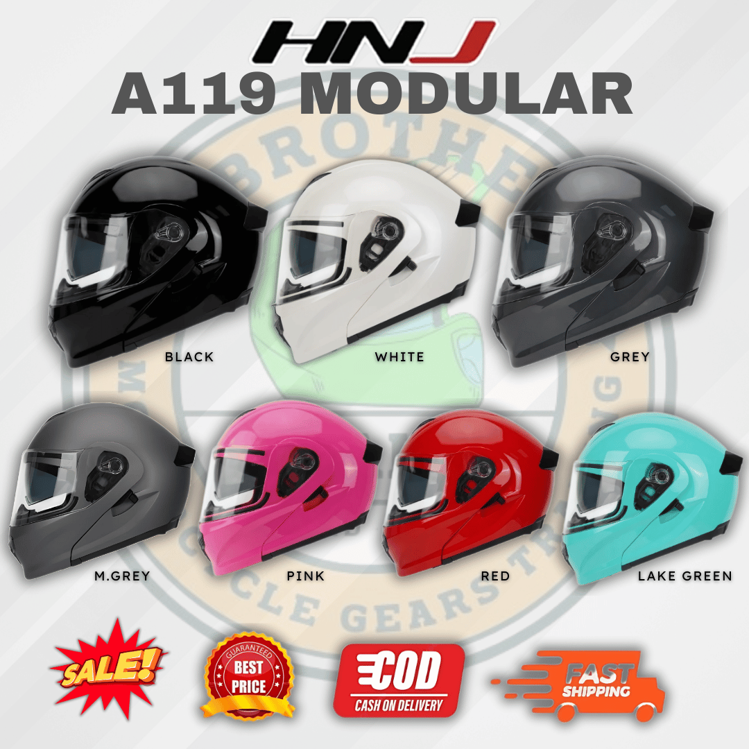 HNJ A119 (MODULAR) Full Face Helmet For Men And Women (WASHABLE ...