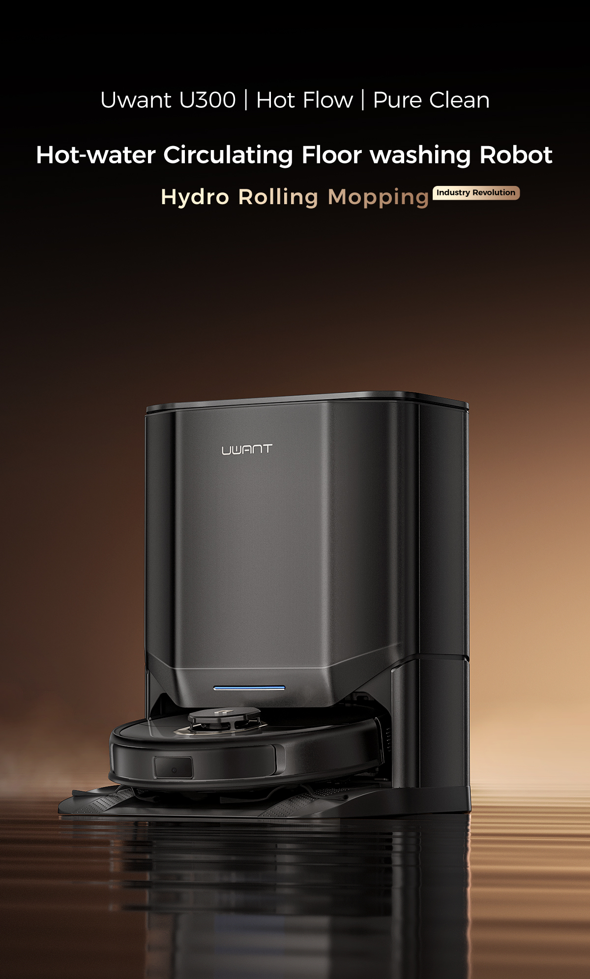 [NEW] UWANT U300 Robot Vacuum Cleaner 13kPa Hot Water Circulation Mopping Real-time Self ...