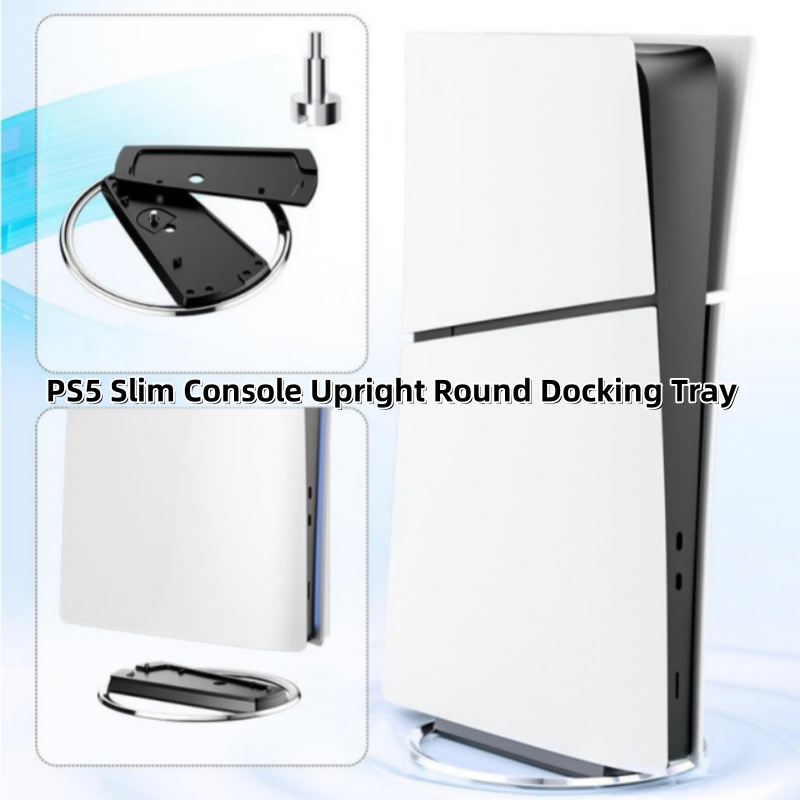 PS5 slim Upright Stand Round Docking Tray New PlayStation5 Slim Upright ...