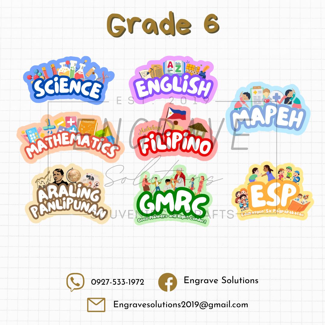 SUBJECT STICKER - MATATAG CURRICULUM | Shopee Philippines