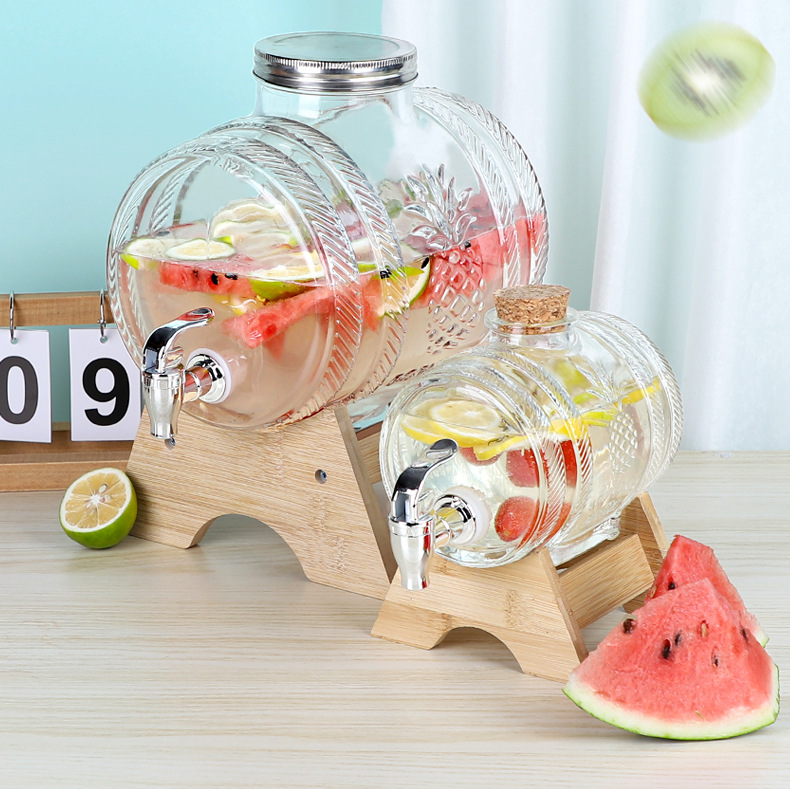 Glass Jar With Faucet Party Jar Juice Container Palamig Cocktail ...