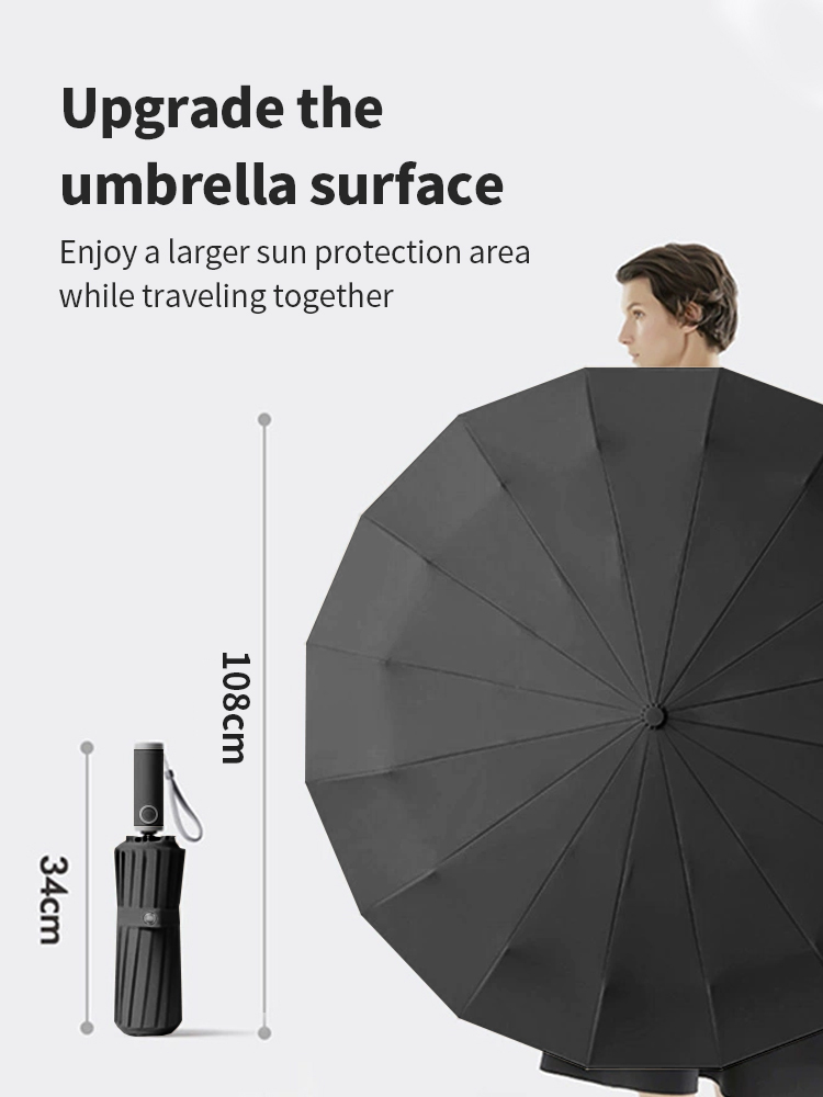 ICON 16 Bone Umbrella Windproof and UV resistant parasol Outdoor travel ...