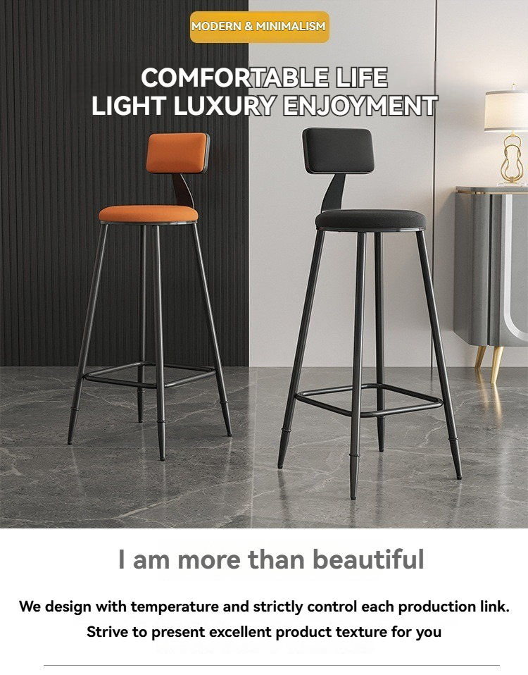 Bar stools 75cm High stools Bar stools Home backrest dining table ...