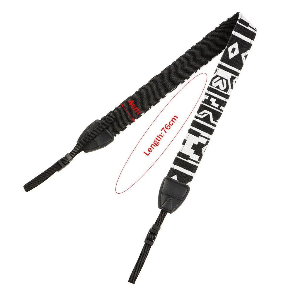 Retro Style Double Cotton Yard Colorful Pattern Camera Shoulder Neck ...