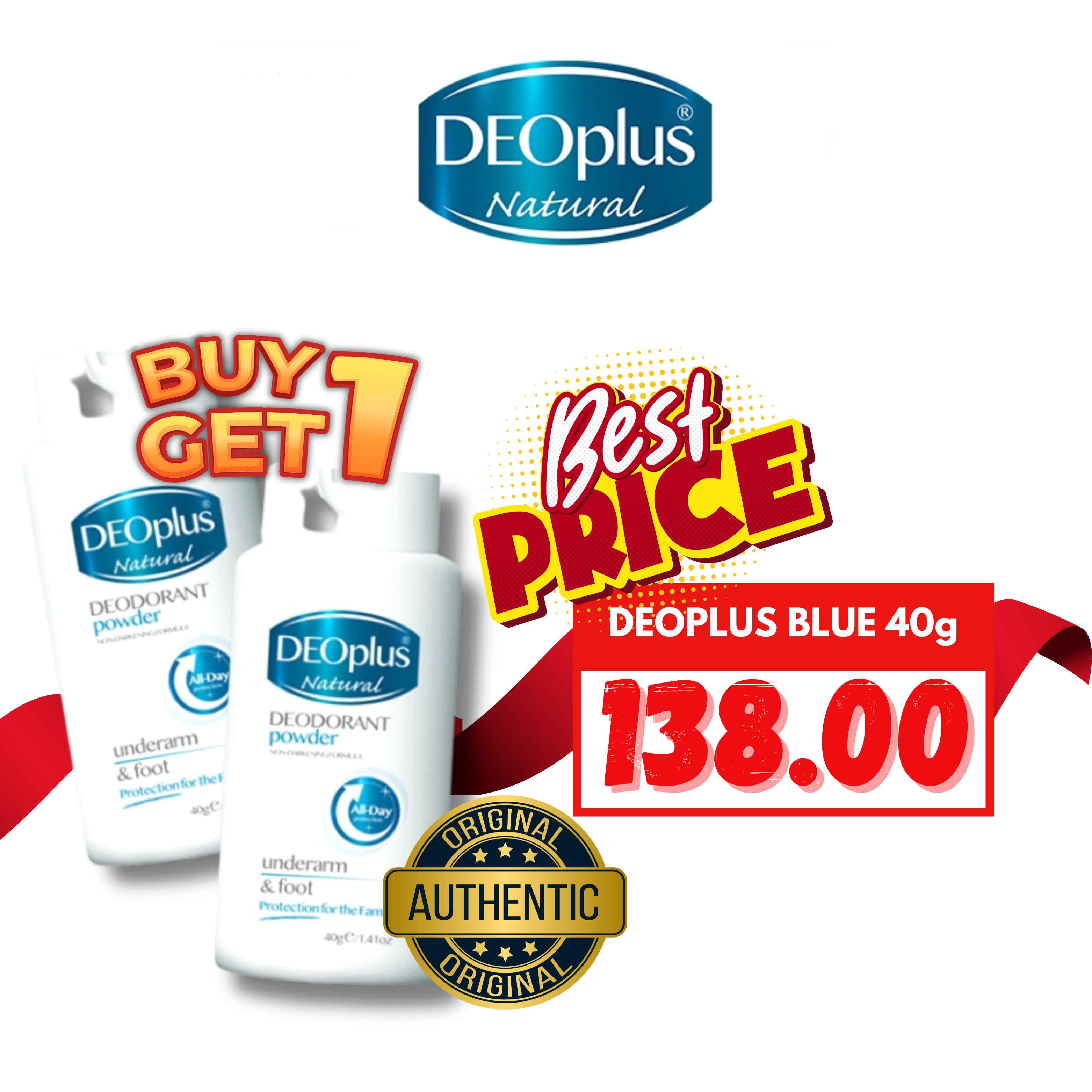 Deoplus Natural Deodorant Tawas / Licorice Extract Powder Pink / Blue ...