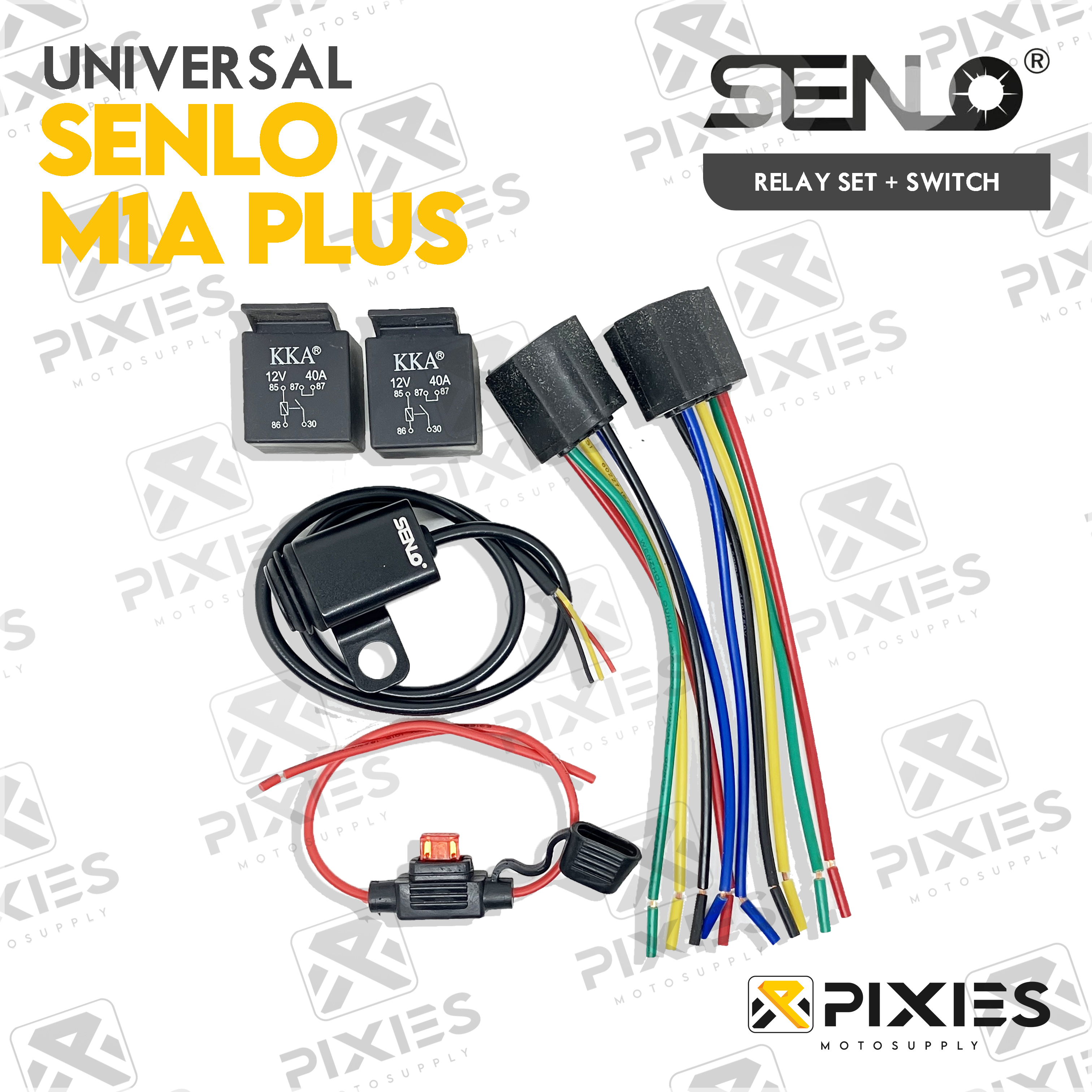 SENLO MINI DRIVING LIGHT SENLO M1A PLUS M1 SET HARNESS SWITCH RELAY ...