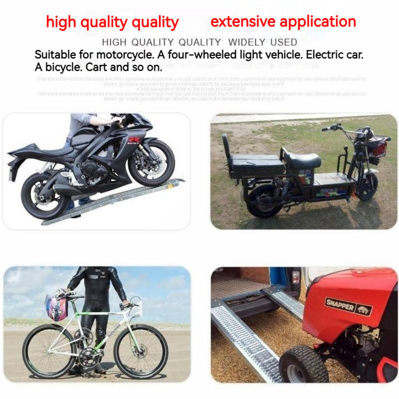 2PC Heavy Duty Foldable Car Ramp Motorcycle Steel Ramp Electric Scooter ...