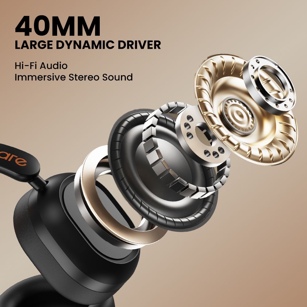 Orashare HS05 Wireless Headphones Bluetooth 5.4 Low Latency Gaming 17H ...