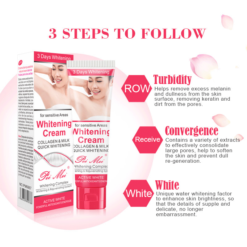 2Pcs Underarm Whitening Private Parts Whitening Cream Armpit Nipples ...