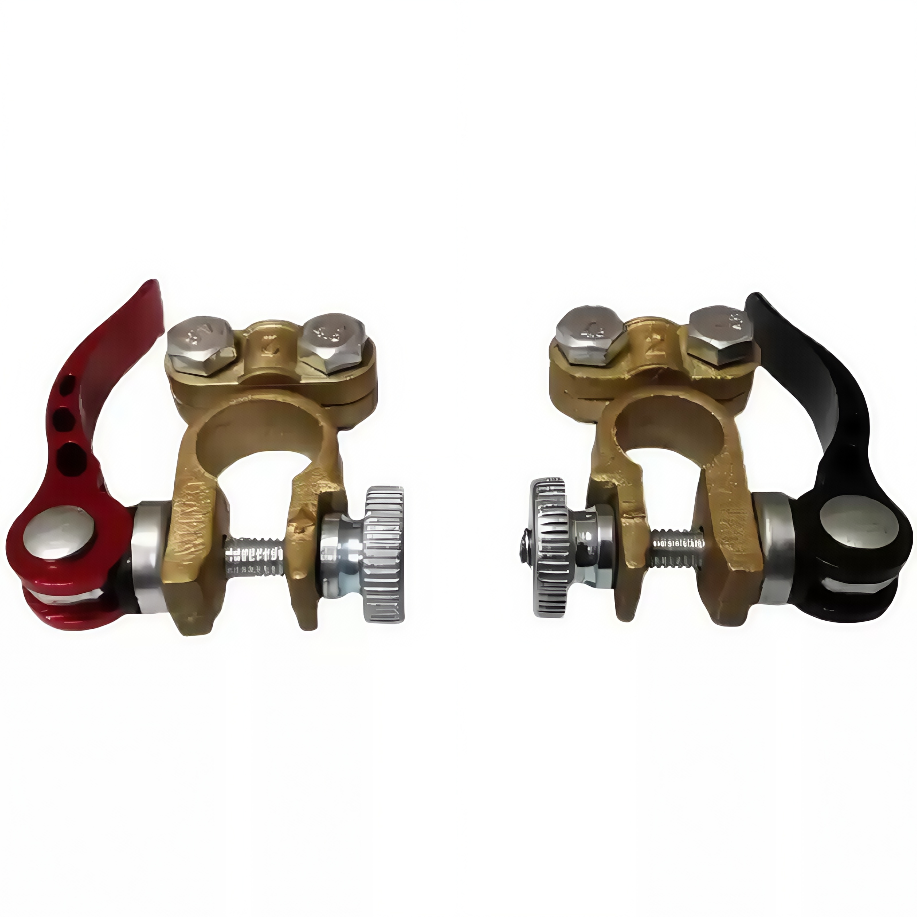 1 Pair Car Battery Brass Terminal Porous Quick Release/Adjust ...