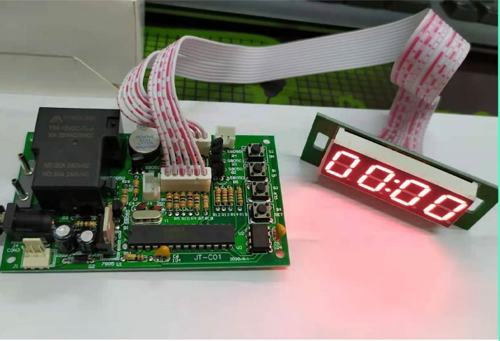 JT-C01 12V TIMER SWITCH BOARD, 4 DIGIT DISPLAY WITH START BUTTON PAUSE ...