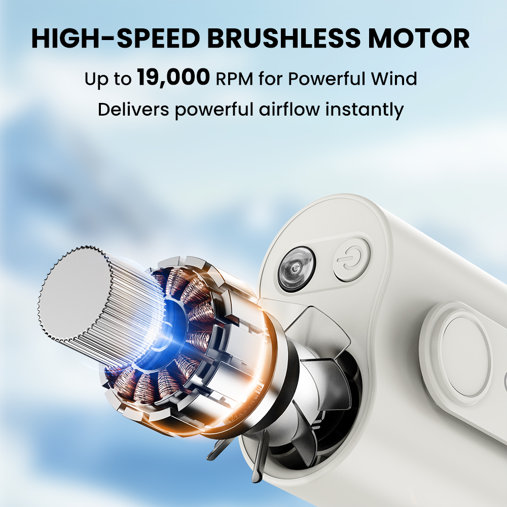 Orashare WF03 3000mAh Rechargeable Waist Fan 5-Speed Portable Hands-Free Cooling with LED Light ...