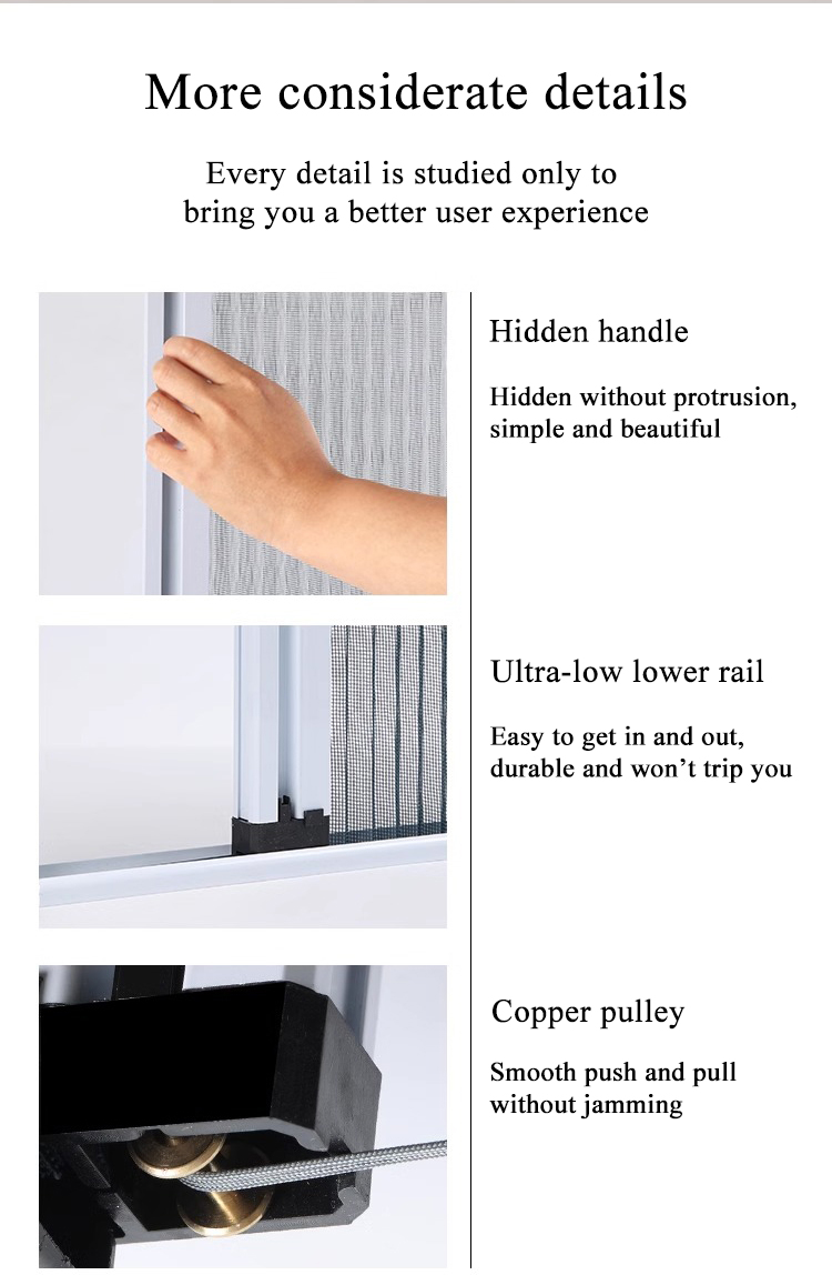 Trackless folding screen door folding sliding door home easy to install ...