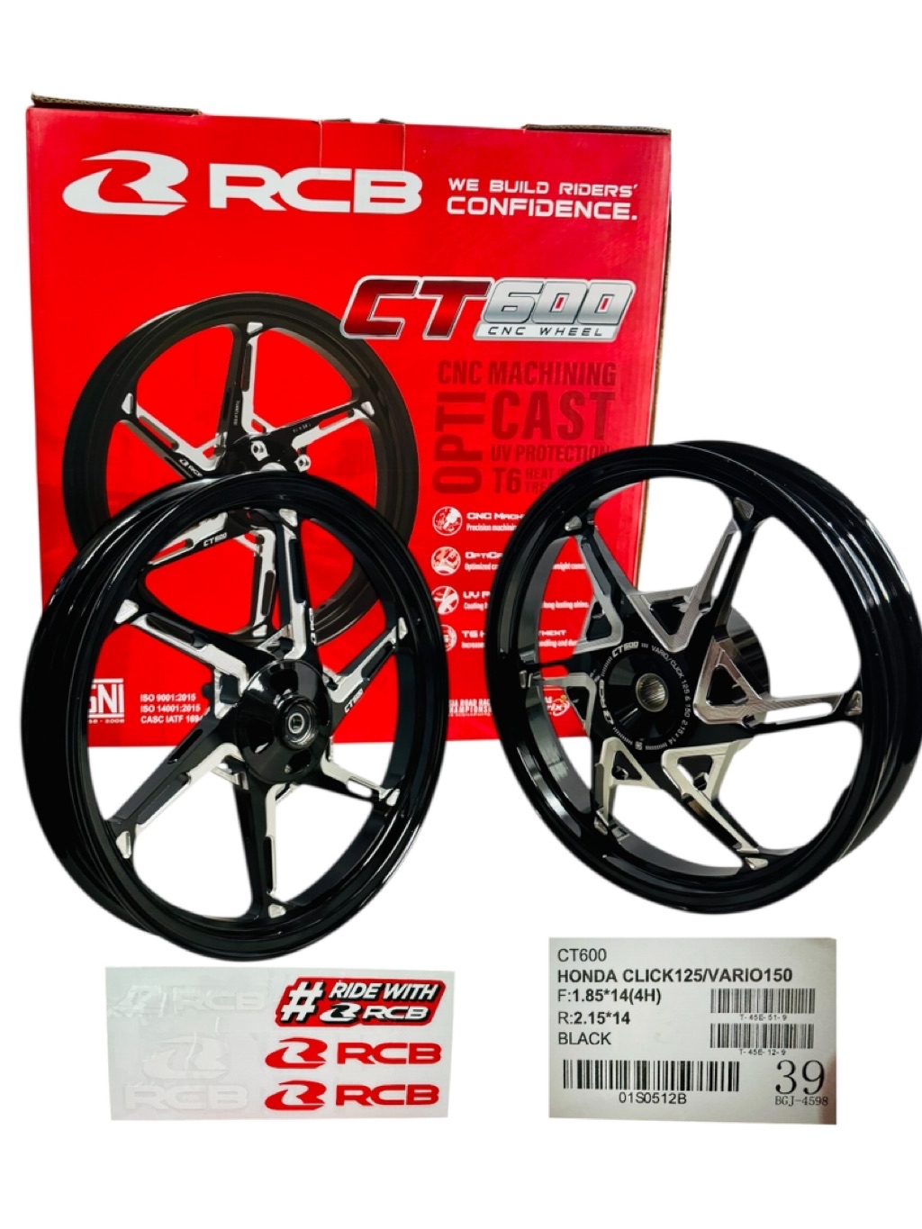 RCB MAGS CT600 CLICK125i/CLICK150i V2/V3 4Holes 1.85/2.15/14 pair ...